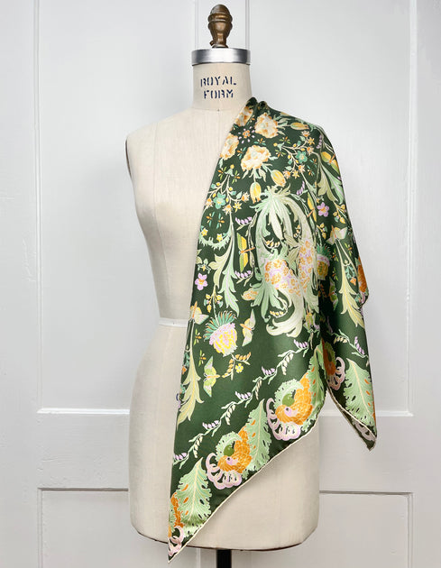 Elwyn New York Cockatoo Carnival Scarf | Hand sewn designer silk scarves