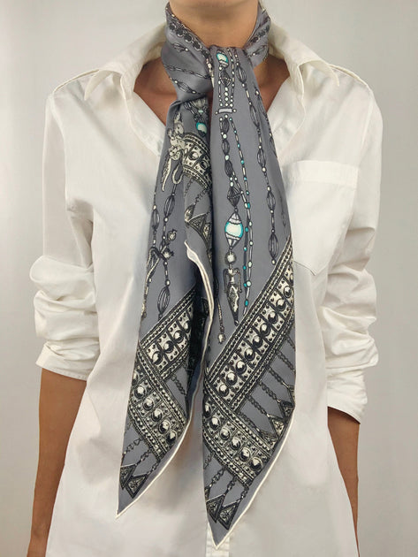 Elwyn New York Charmed Sautoir Scarf | Hand sewn designer silk scarves